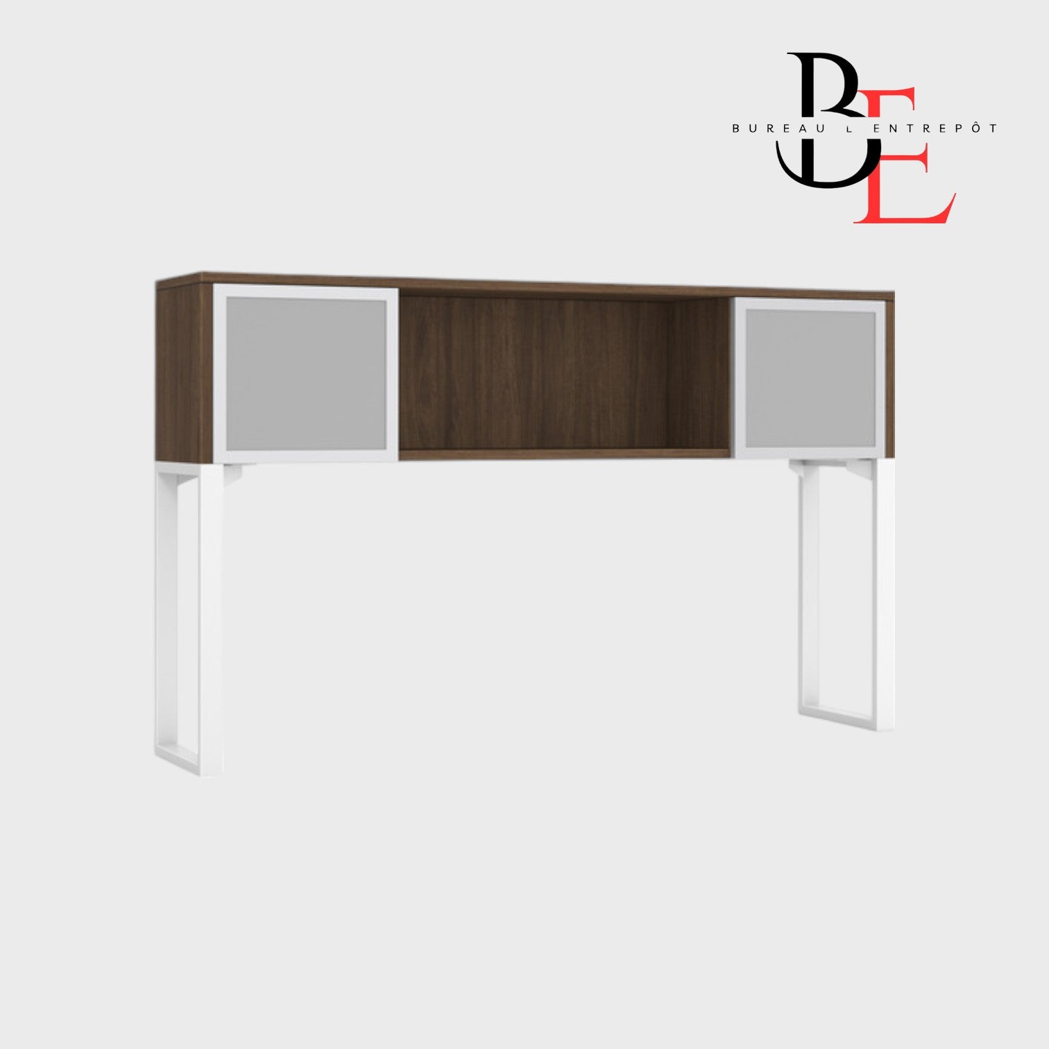 Huche avec Portes (Laminé/Verre) | Bureau L'Entrepôt – Bureau L'entrepôt